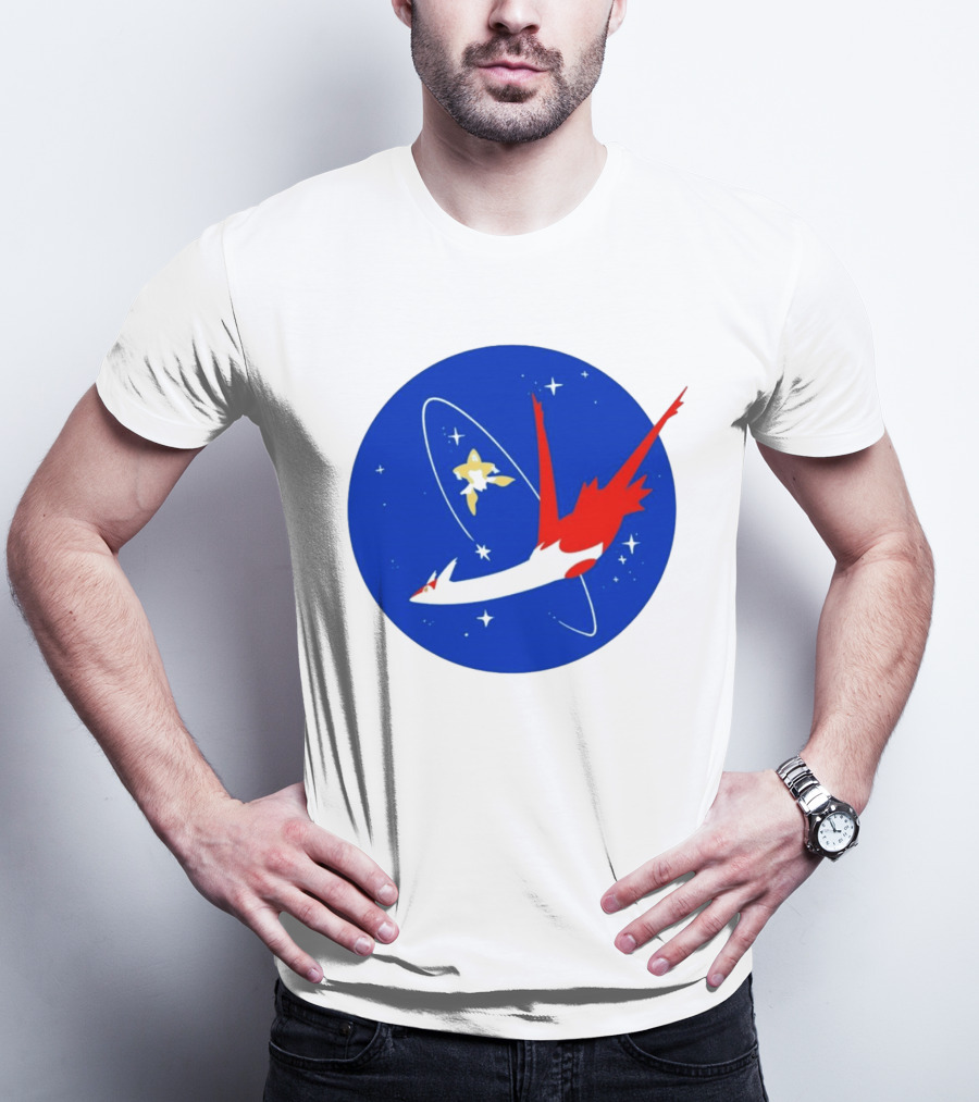 Latias Jirachi Cosmic Voyage In Space T-Shirt