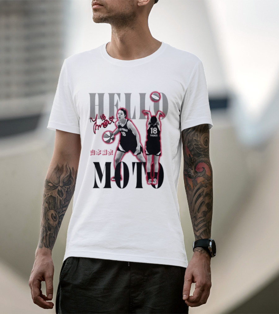 Hello Moto Mai Yamamoto Las Vegas No 18 Basketball T-Shirt