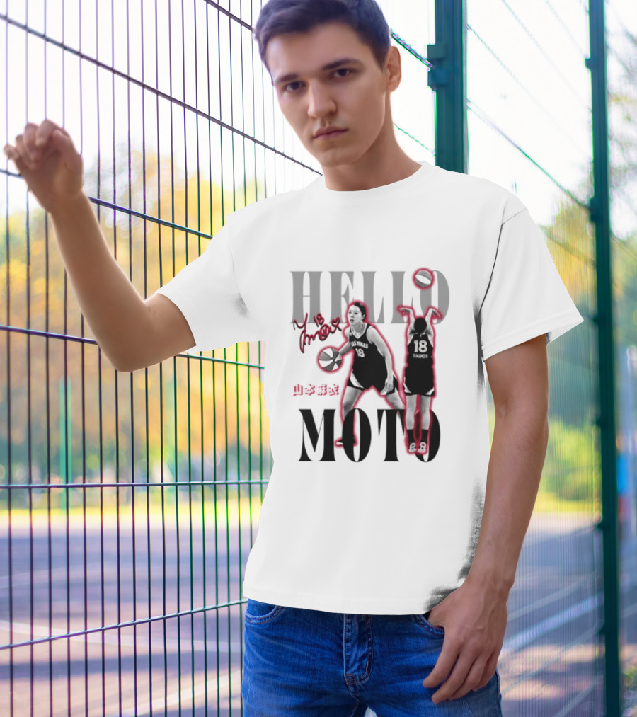 Hello Moto Mai Yamamoto Las Vegas No 18 Basketball T-Shirt