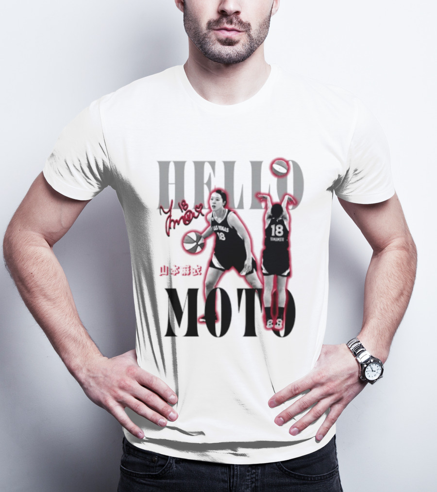 Hello Moto Mai Yamamoto Las Vegas No 18 Basketball T-Shirt