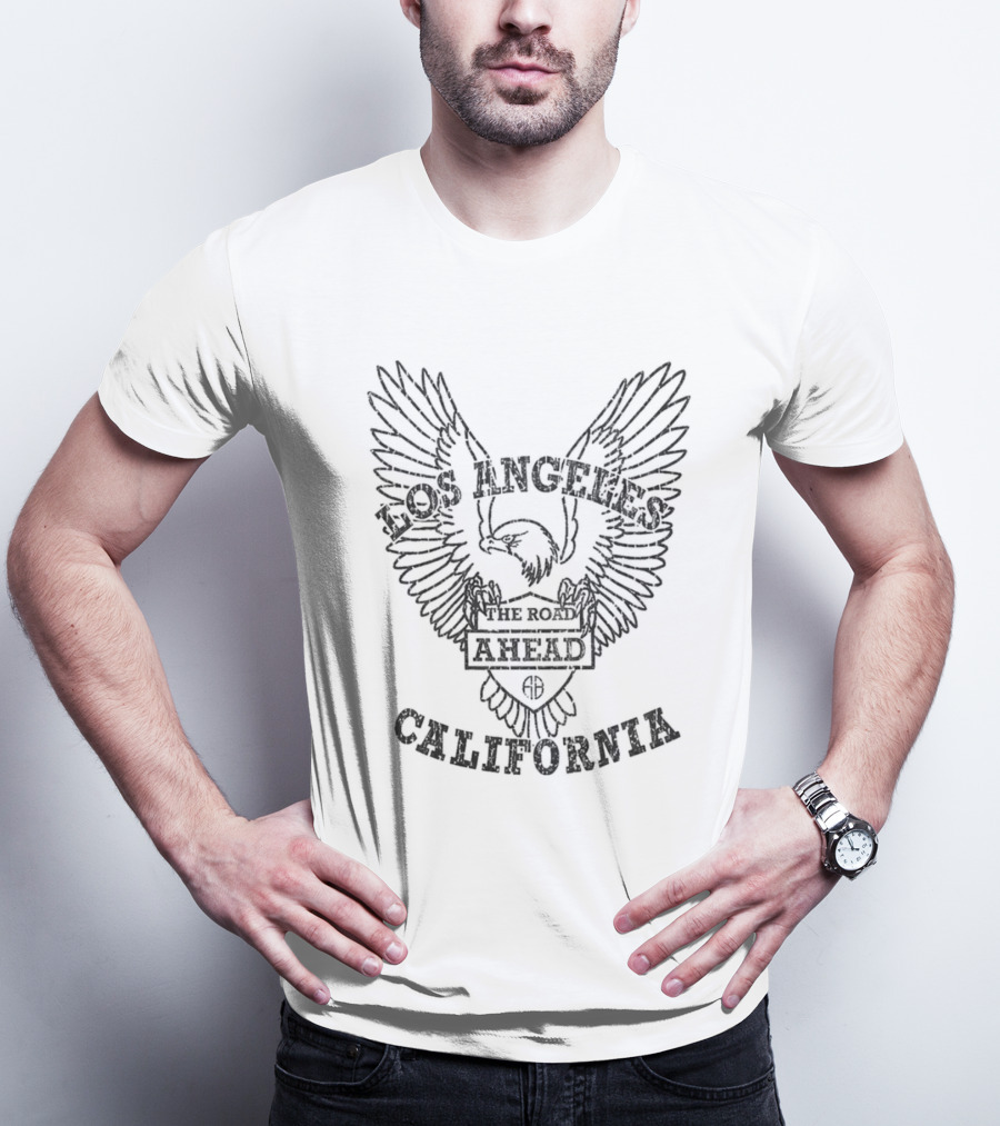 Los Angeles The Road Ahead California Eagle Wings T-Shirt
