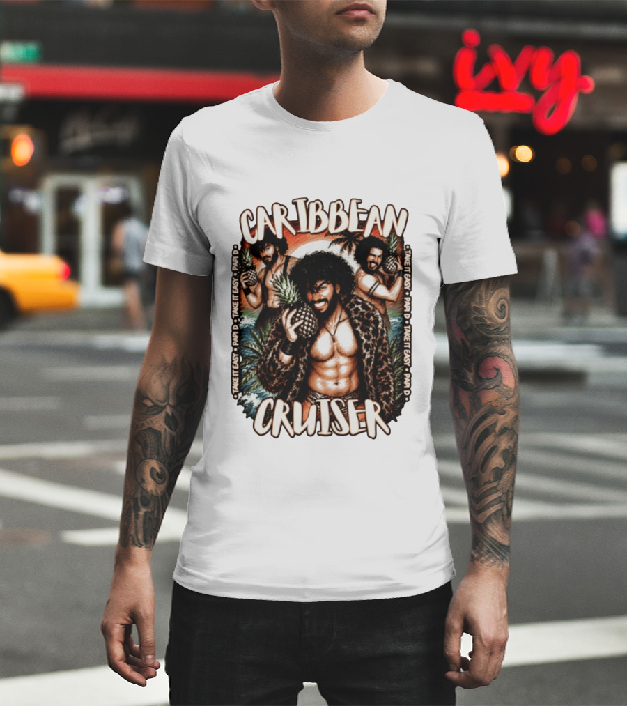 Caribbean Cruiser Papi D Take It Easy Pineapple T-Shirt
