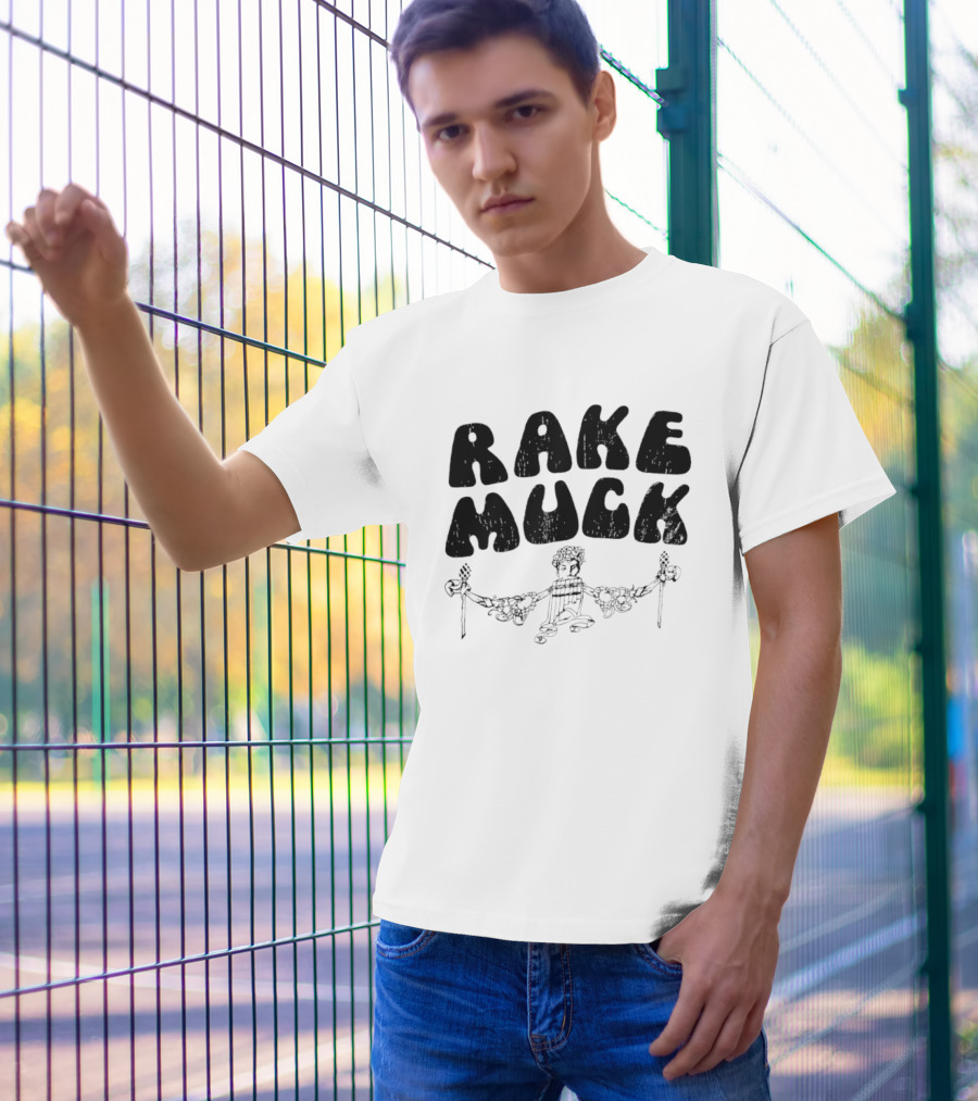 Rake Muck Mythology Pan Satyr Vintage Black And White T-Shirt