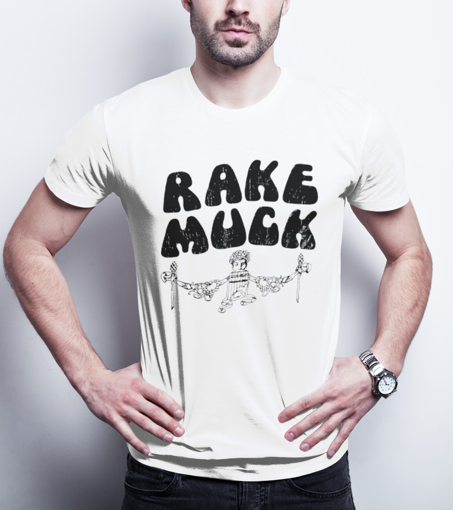 Rake Muck Mythology Pan Satyr Vintage Black And White T-Shirt