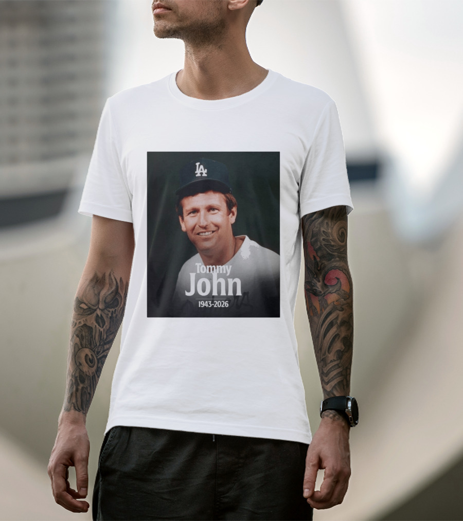 Tommy John 1943 2026 Los Angeles Baseball Memoriam T-Shirt