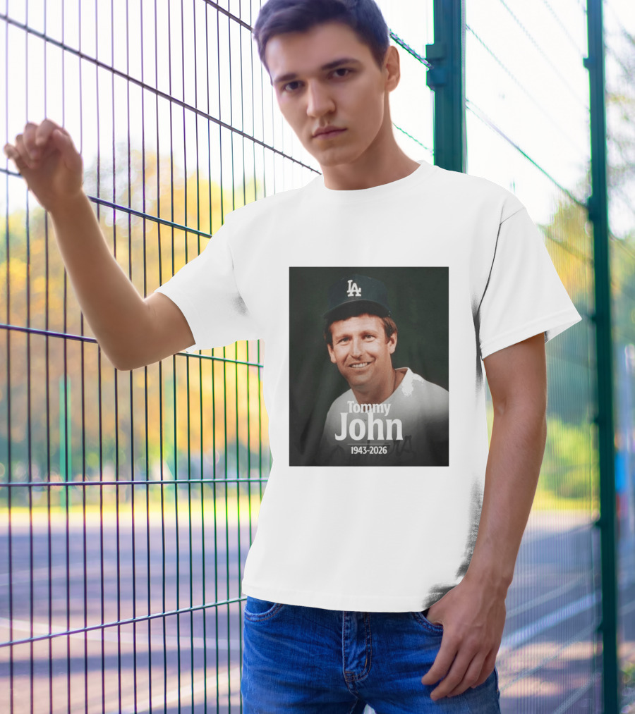 Tommy John 1943 2026 Los Angeles Baseball Memoriam T-Shirt