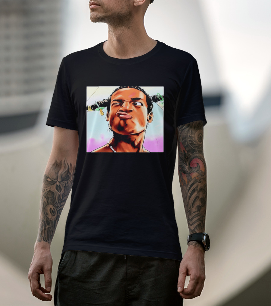 ASAP Rocky Hip Hop Rap Mob Pouty Face Meme T-Shirt
