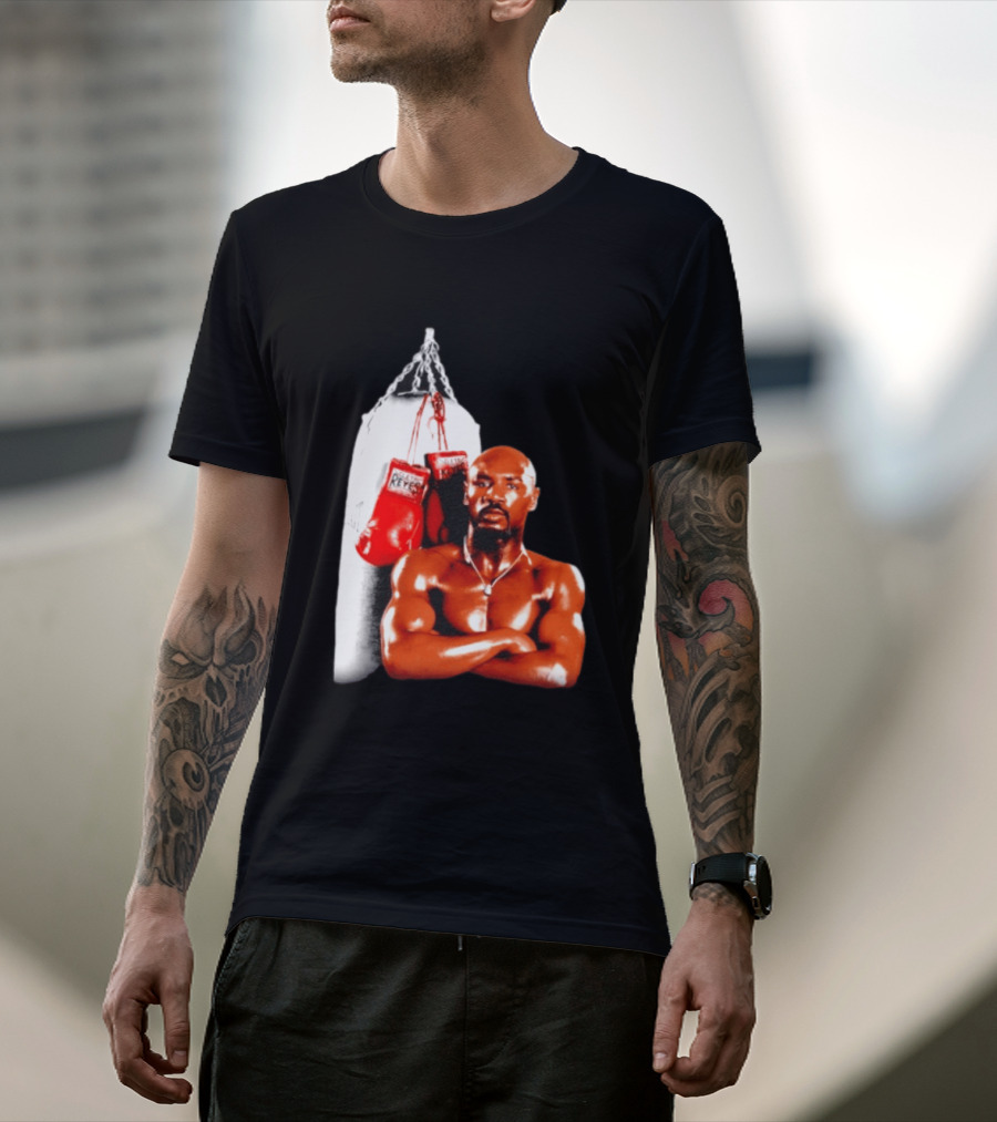 Marvelous Marvin Hagler With Cleto Reyes Boxing Gloves Iconic Champion T-Shirt