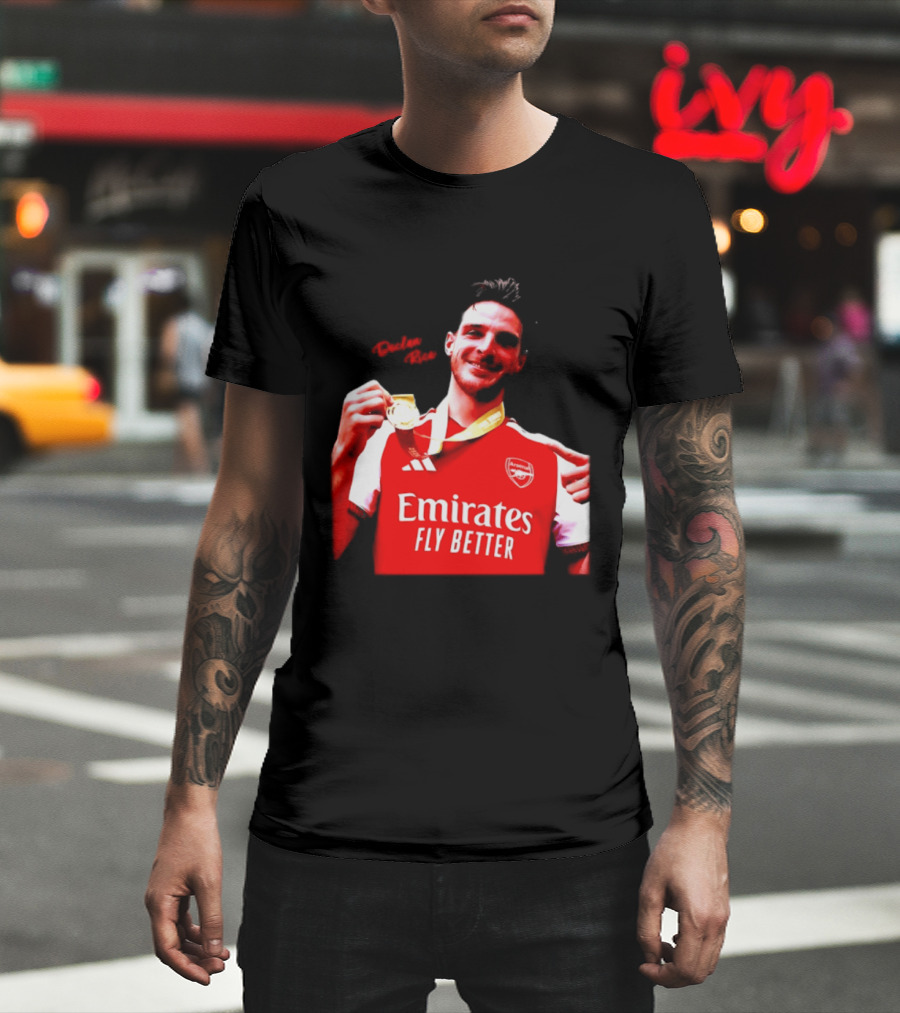 Declan Rice Arsenal Premier League Winner 2026 Emirates Fly Better T-Shirt