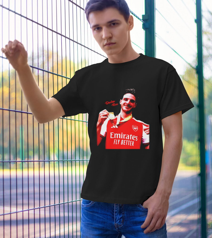 Declan Rice Arsenal Premier League Winner 2026 Emirates Fly Better T-Shirt