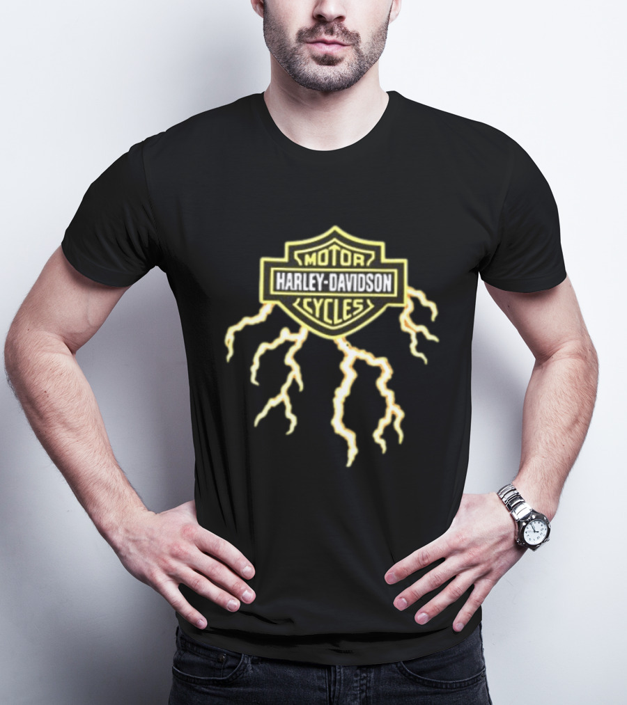 Harley Davidson Motor Cycles The Last Biker On Earth Will Be Ridin A Harley Lightning T-Shirt