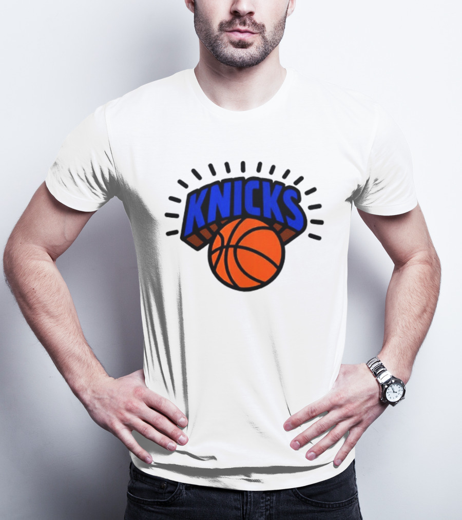 2026 NBA Let's Go New York Knicks Caricatures Two Sided T-Shirt