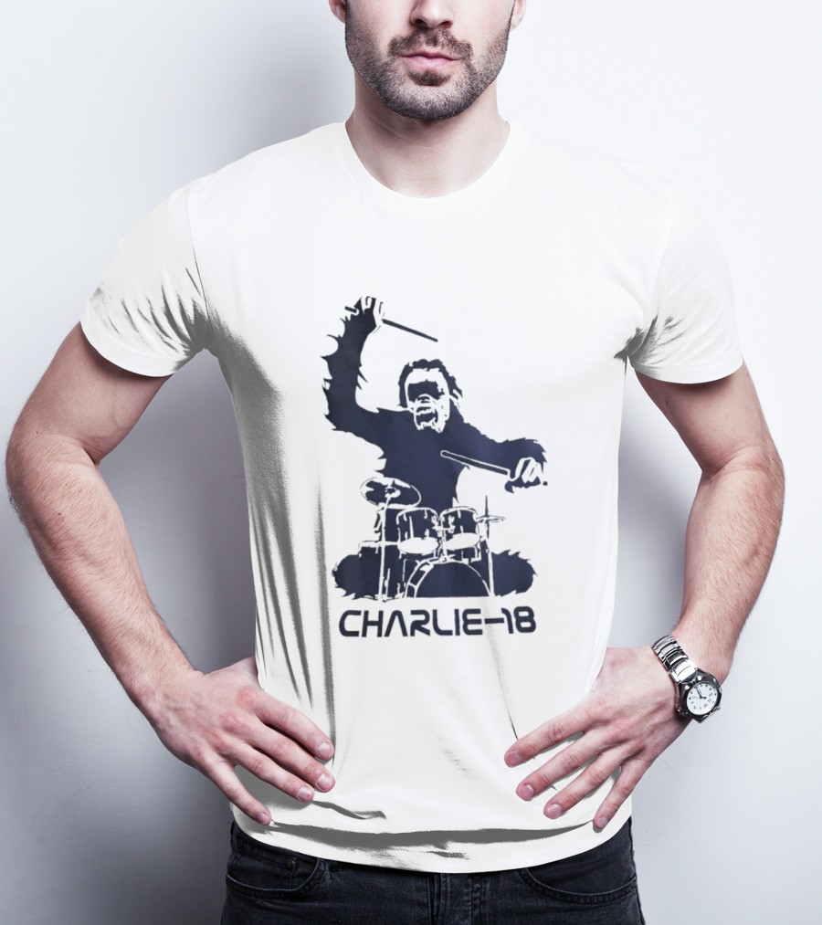 Charlie 18 Bigfoot Drumming T-Shirt