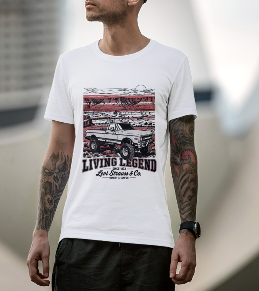 Living Legend Lewis Bros Motor Co Four Wheel Drive Trail Racing Adventure T-Shirt