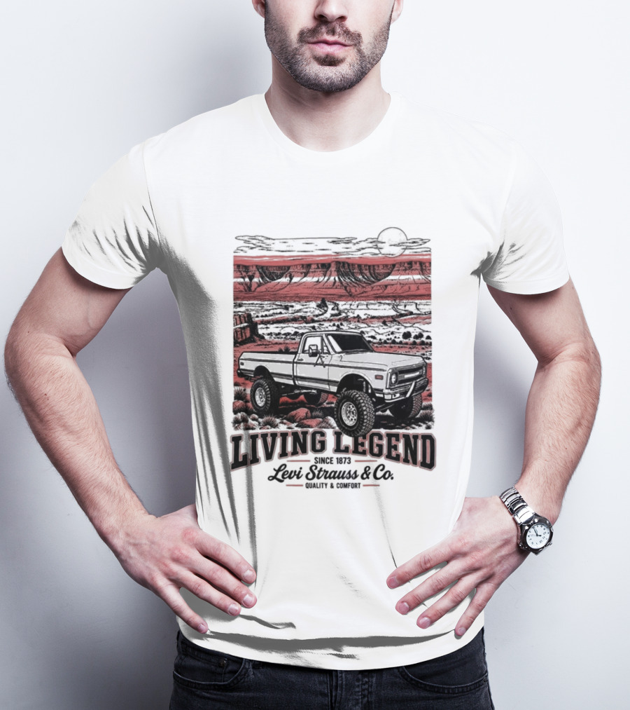 Living Legend Lewis Bros Motor Co Four Wheel Drive Trail Racing Adventure T-Shirt