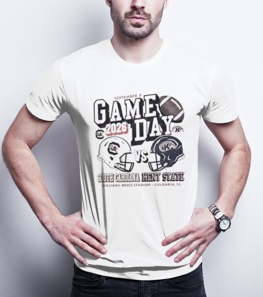 South Carolina Vs Kent State 2026 Game Day Football Helmets Williams Brice Stadium Columbia SC T-Shirt
