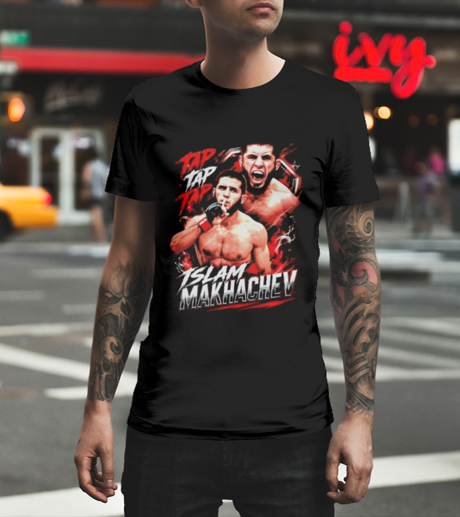 Islam Makhachev Tap Tap Tap UFC MMA Mixed Martial Arts Fighter T-Shirt