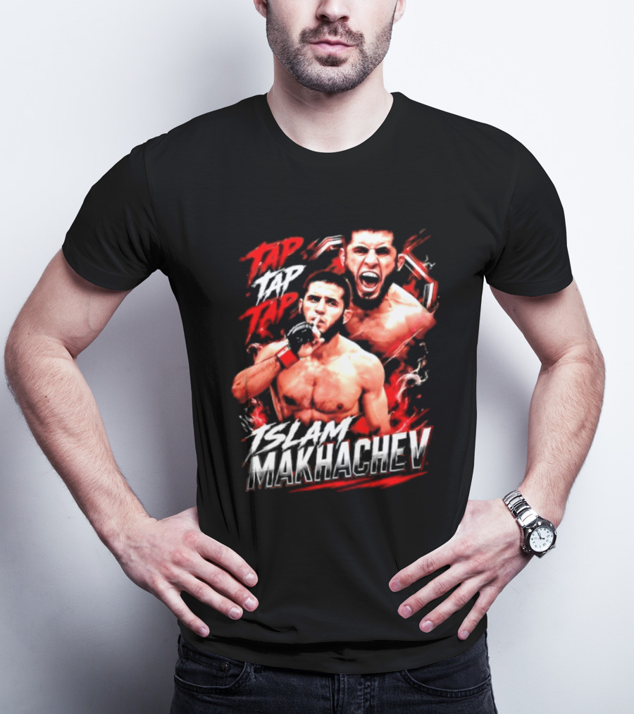 Islam Makhachev Tap Tap Tap UFC MMA Mixed Martial Arts Fighter T-Shirt