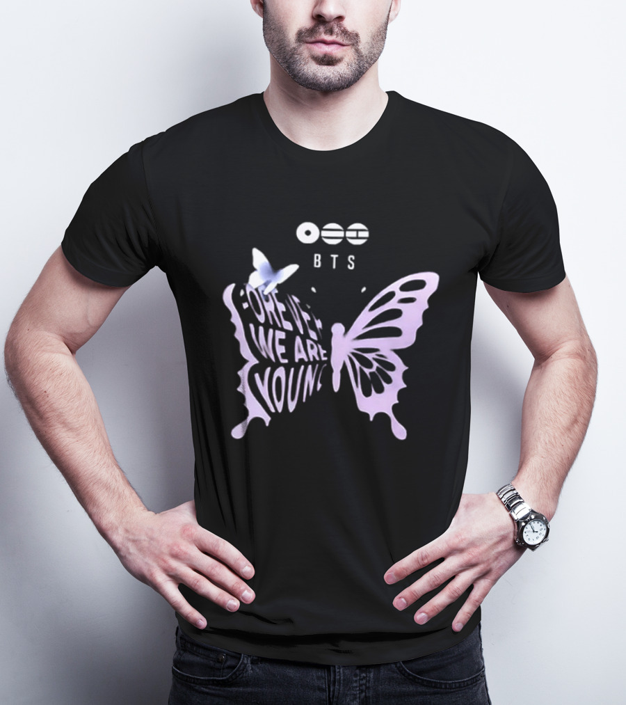 BTS Forever We Are Young Butterfly Symbol 2 Sided T-Shirt