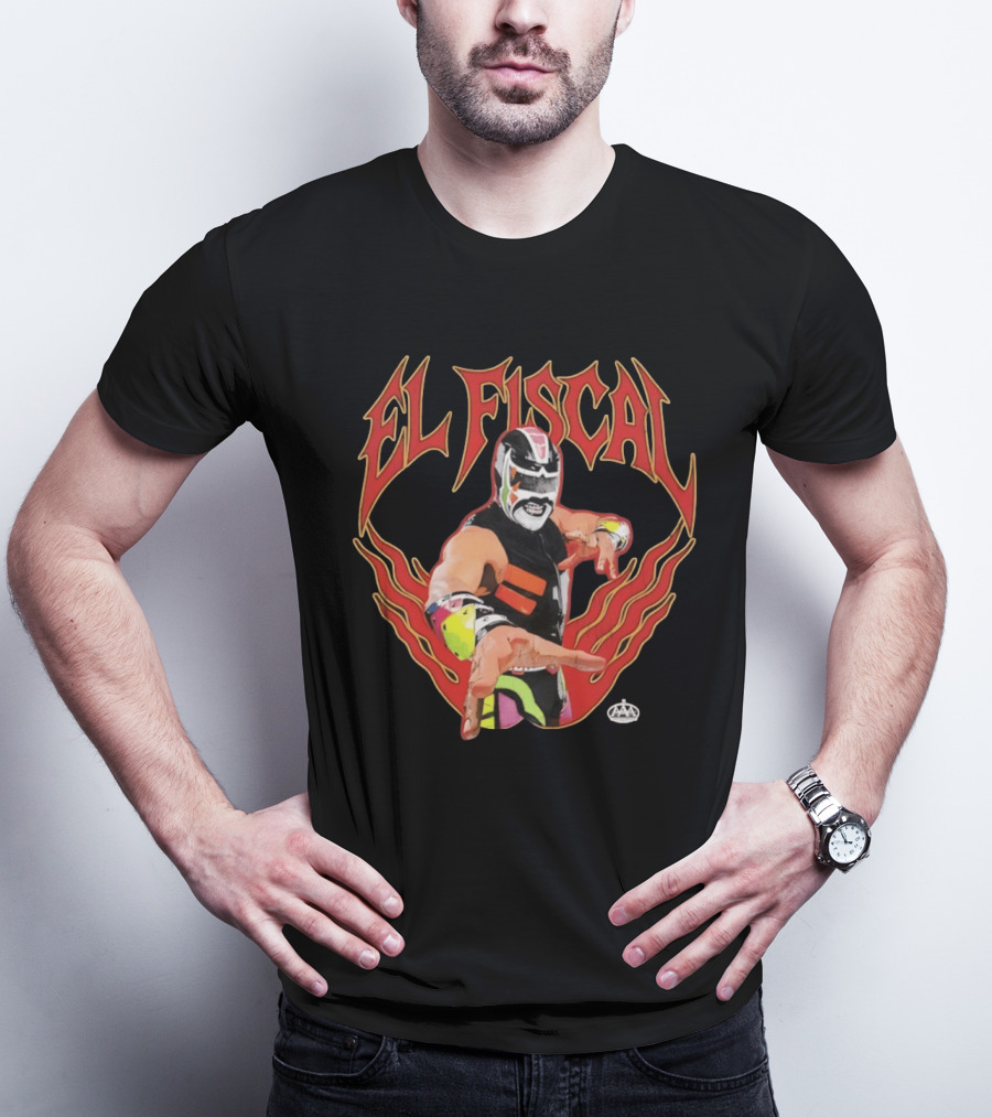 El Fiscal Luchador AAA Wrestling Mask Pose T-Shirt