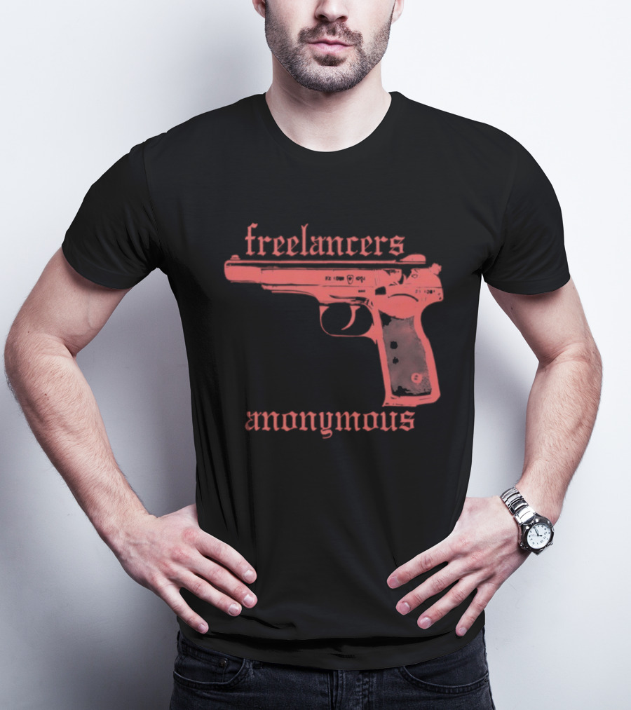 Freelancers Anonymous Gun Image T-Shirt