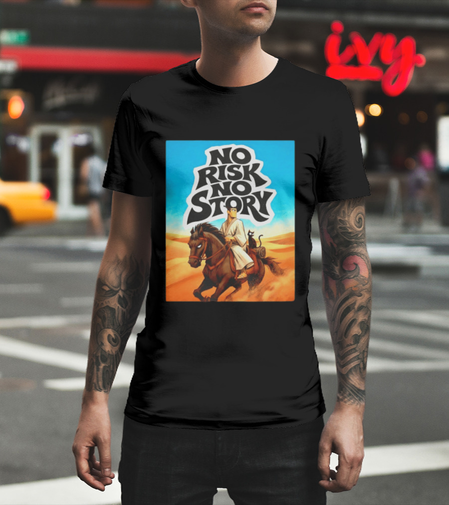 No Risk No Story Samurai Jack Cartoon Network Desert Adventure T-Shirt