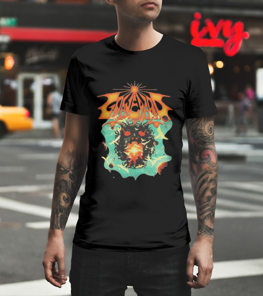Graveyard Cosmic Energy Explosion With Surreal T-Shirt
