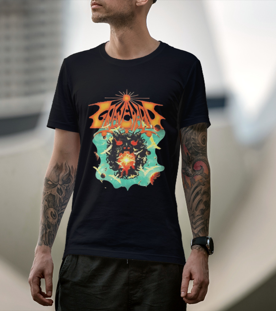 Graveyard Cosmic Energy Explosion With Surreal T-Shirt