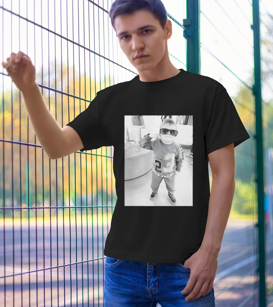 Hasbulla Hasbik Photo 23 Track And Field Black And White T-Shirt