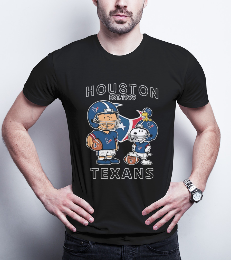 Houston Texans Est. 1999 Charlie Brown Snoopy Football Team T-Shirt