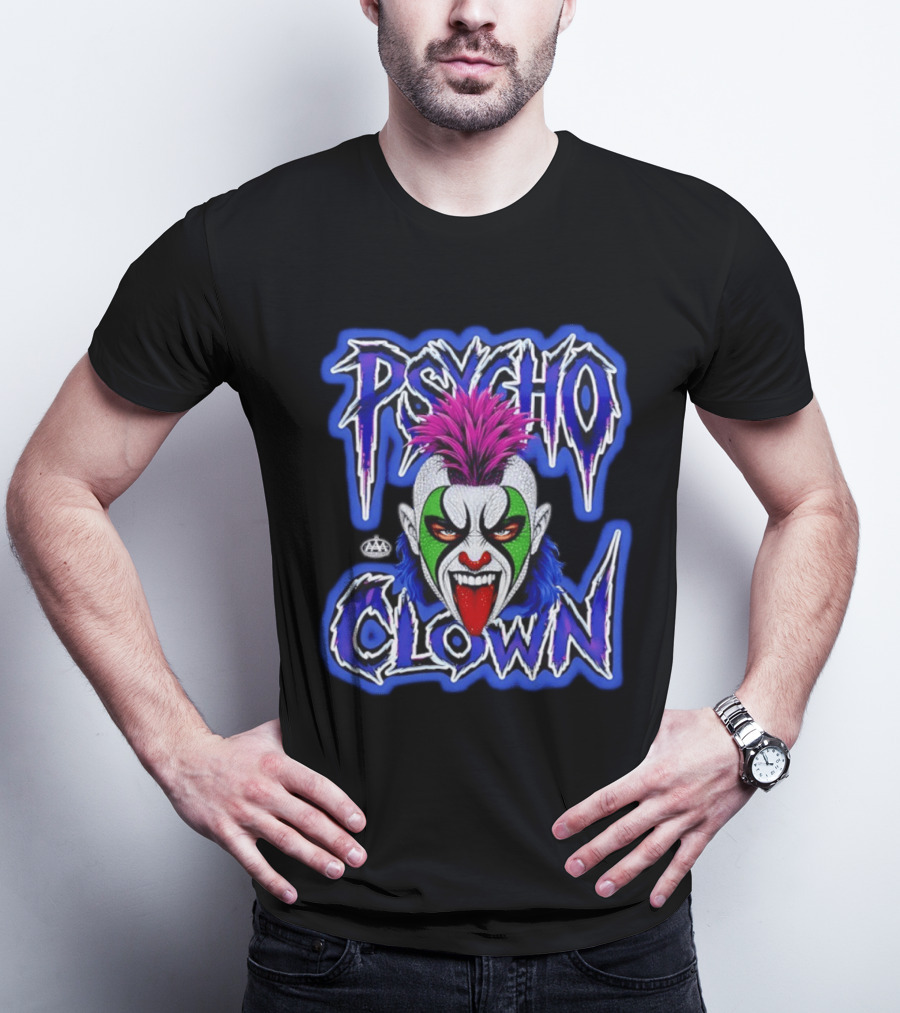 Psycho Clown AAA Superstar Wild Face T-Shirt