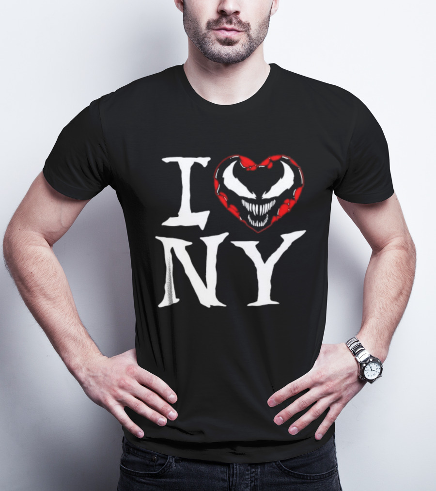 I Love New York Venom Heart Marvel Symbiote T-Shirt