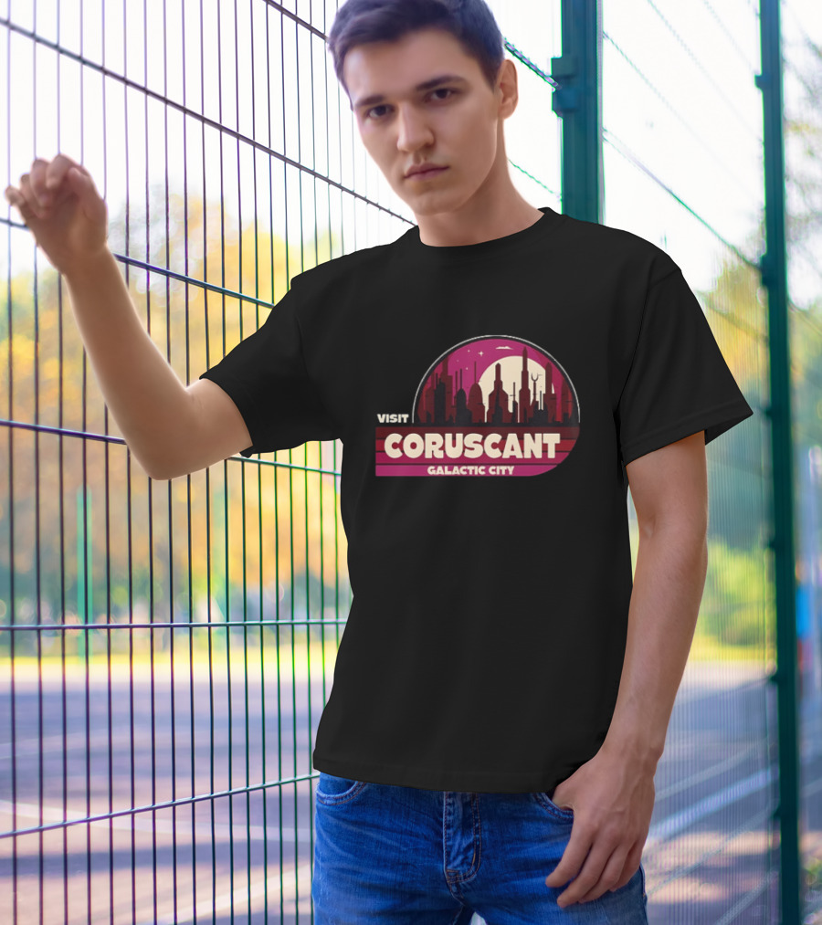 Visit Coruscant Galactic City Skyline Star Wars T-Shirt