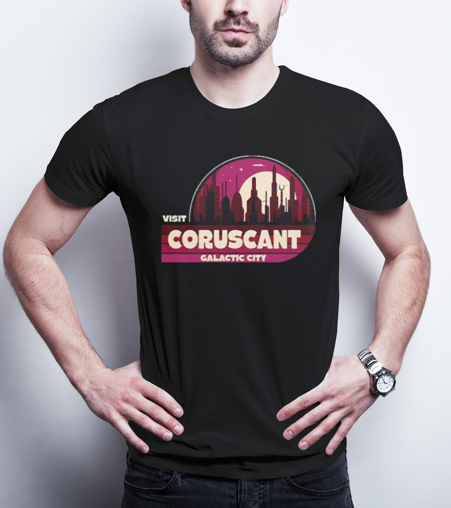 Visit Coruscant Galactic City Skyline Star Wars T-Shirt