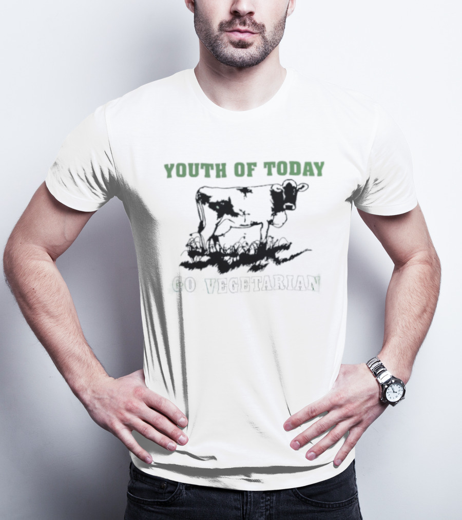 Youth Of Today Go Vegetarian Milk Is For Babies Hardcore Punk T-Shirt