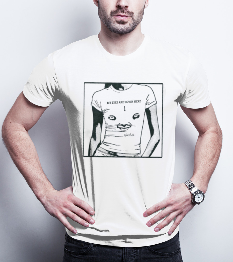 My Eyes Are Down Here Aphex Twin Richard D James Text And Visual Humor T-Shirt