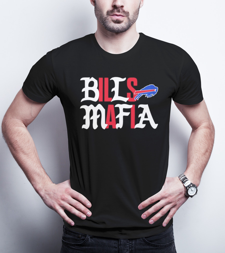 Buffalo Bills Mafia Wordmark With Team T-Shirt