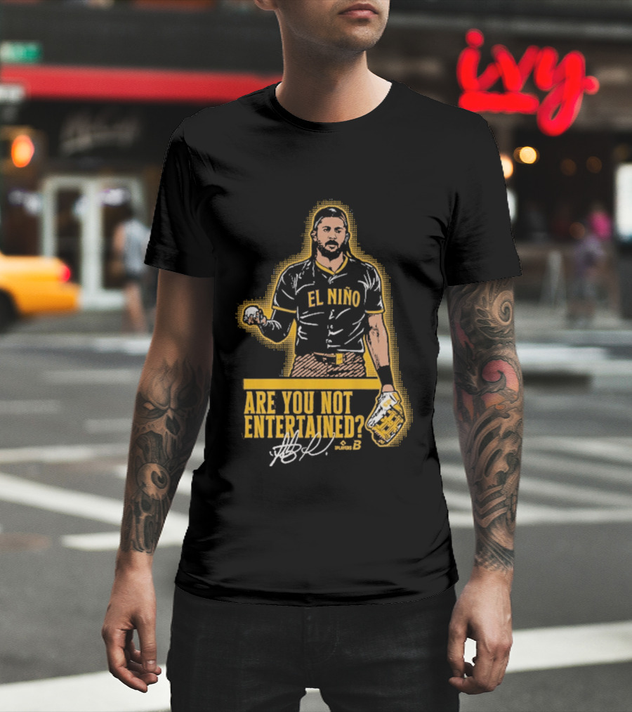 El Nino Are You Not Entertained Baseball Signature T-Shirt
