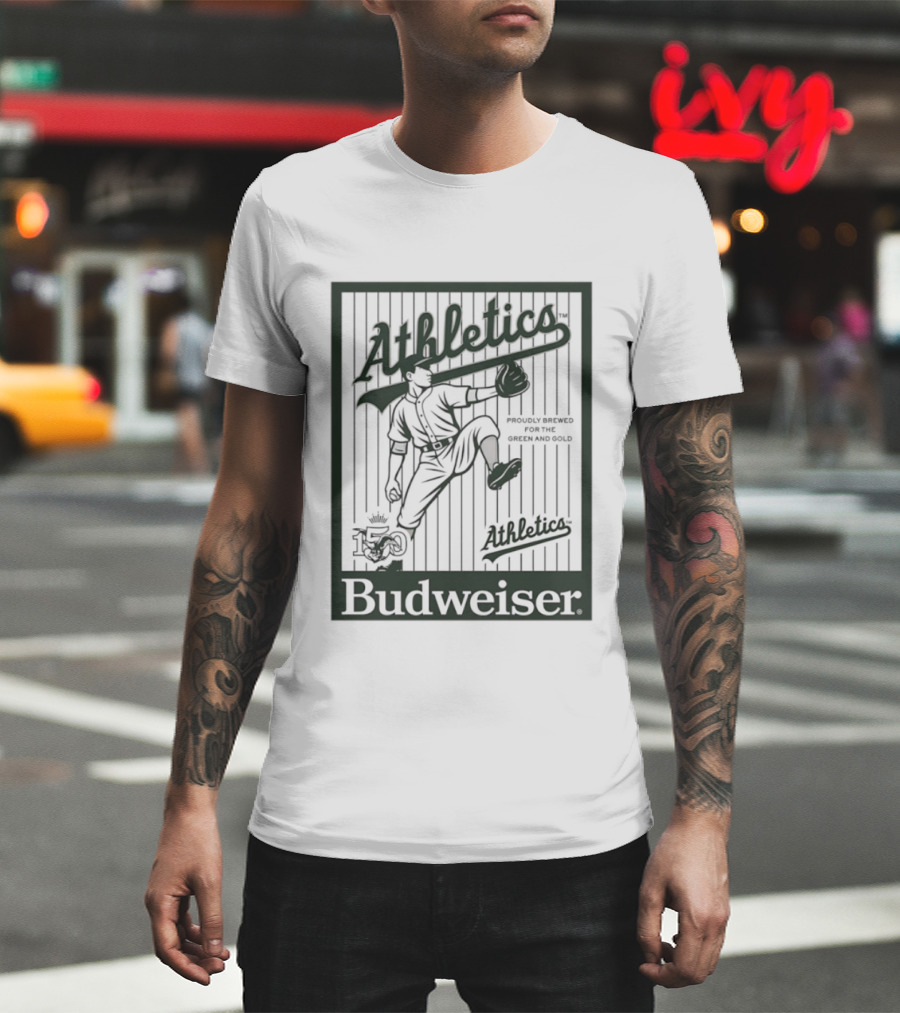 Athletics Baseball Budweiser 150 Years Celebration T-Shirt