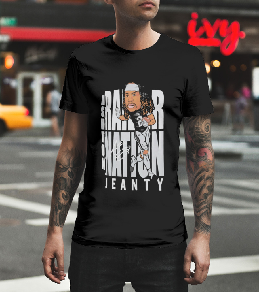 Las Vegas Raiders Raider Nation Ashton Jeanty Caricature T-Shirt