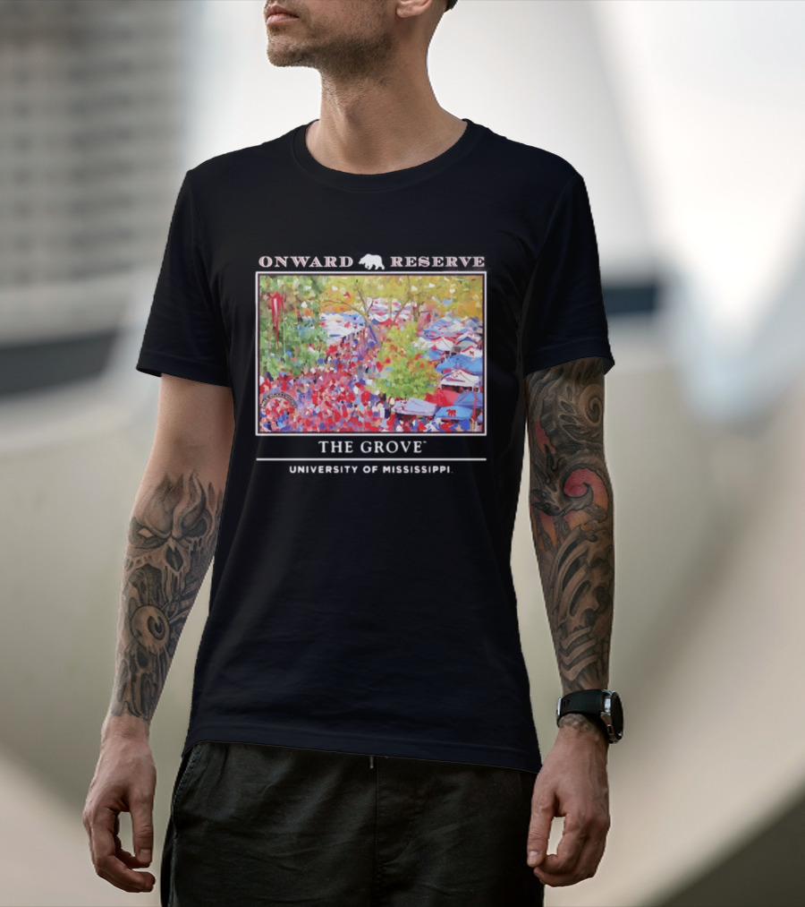 Onward Reserve The Grove University Of Mississippi Tailgate Scene T-Shirt