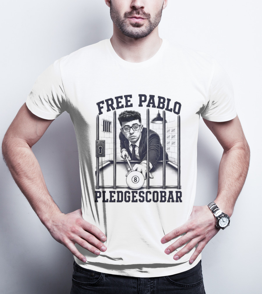 Free Pablo Pledgescobar Eight Ball Prison T-Shirt