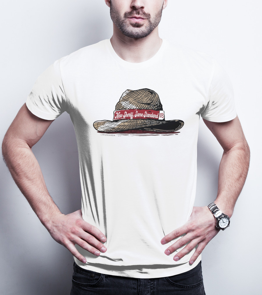 New Sheriff Same Standard 18 Hat Graphic With Textured T-Shirt