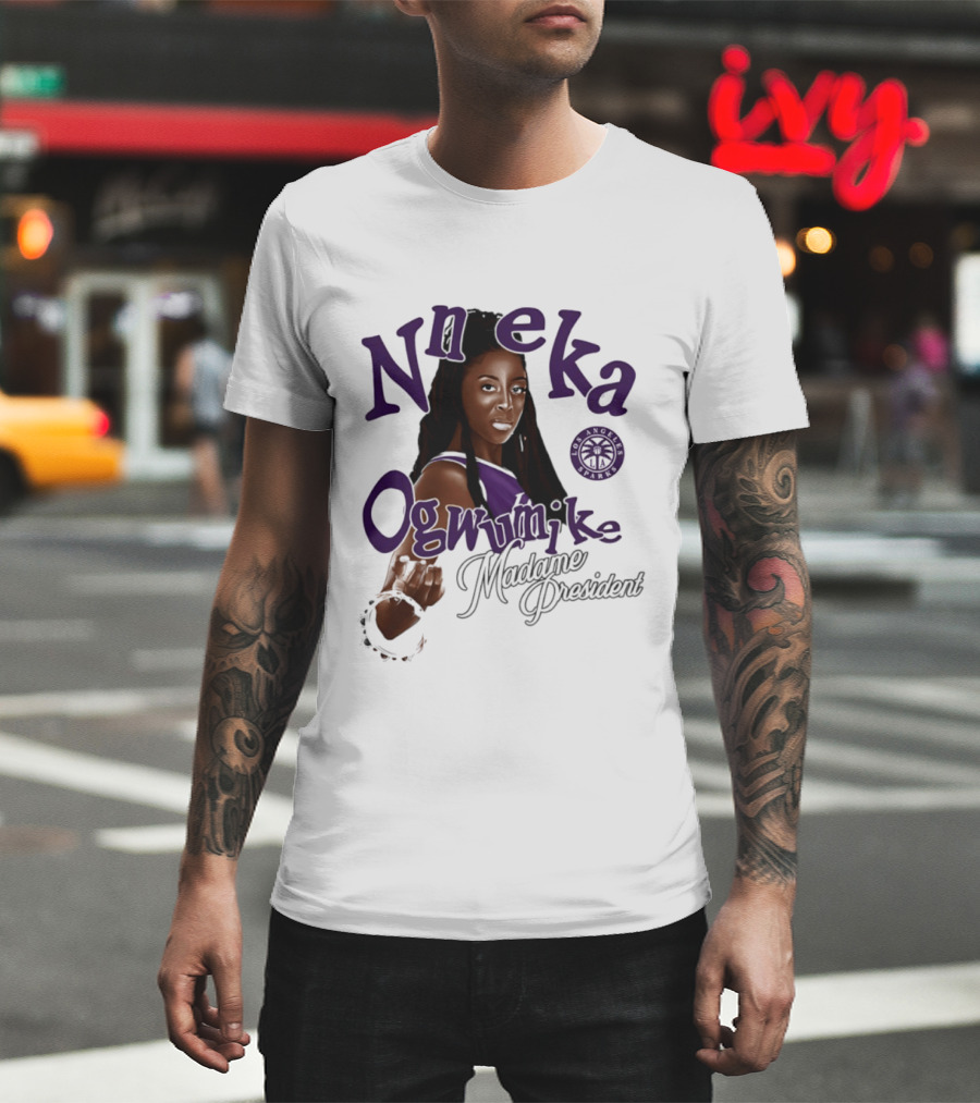 Nneka Ogwumike Madame President Los Angeles Sparks T-Shirt