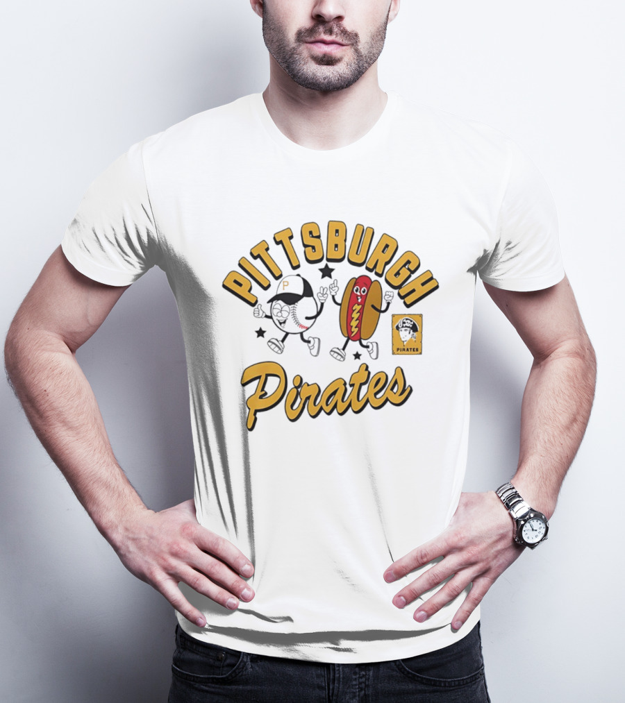 Pittsburgh Pirates Baseball Hot Dog Snack T-Shirt