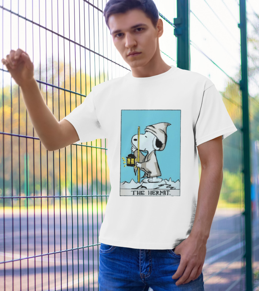 Snoopy The Hermit Tarot Peanuts Charlie Brown T-Shirt