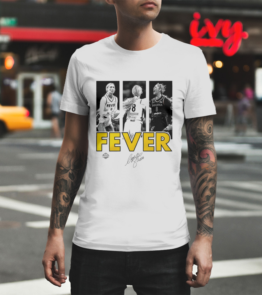 Sophie Cunningham Indiana Fever 8 Signature WNBA Player Collage T-Shirt