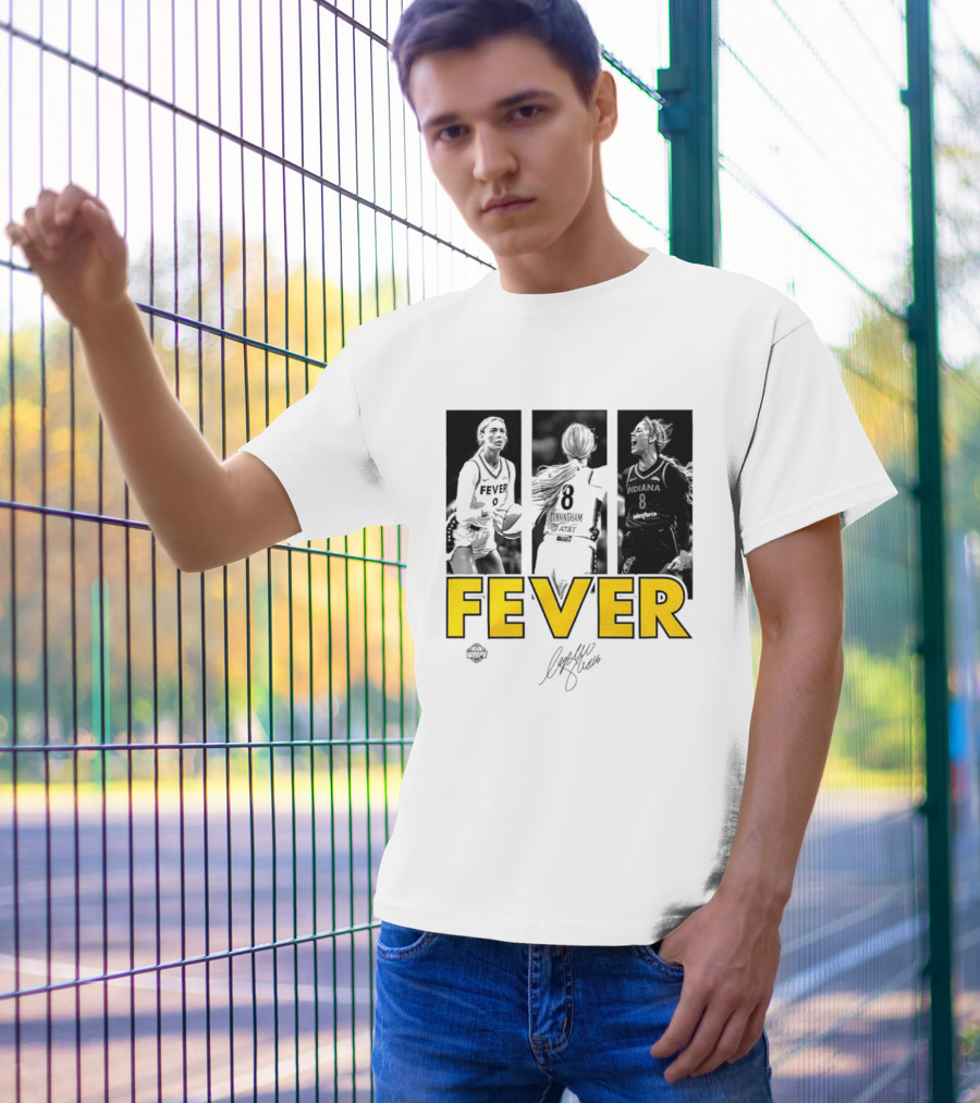 Sophie Cunningham Indiana Fever 8 Signature WNBA Player Collage T-Shirt