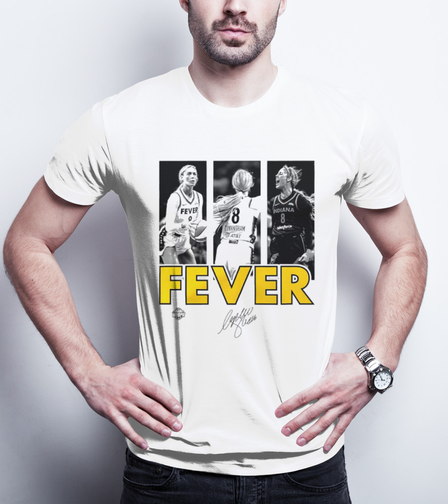 Sophie Cunningham Indiana Fever 8 Signature WNBA Player Collage T-Shirt