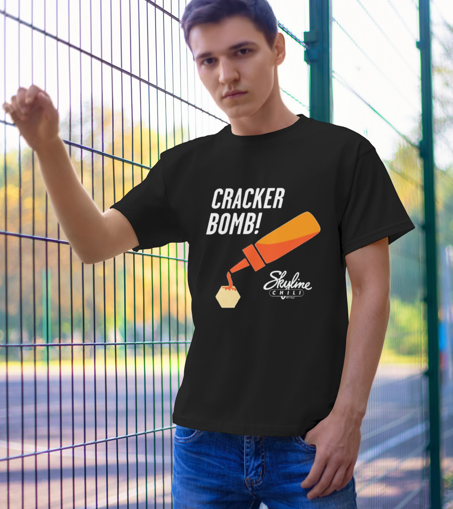 Cracker Bomb Skyline Chili Hot Sauce Fun T-Shirt